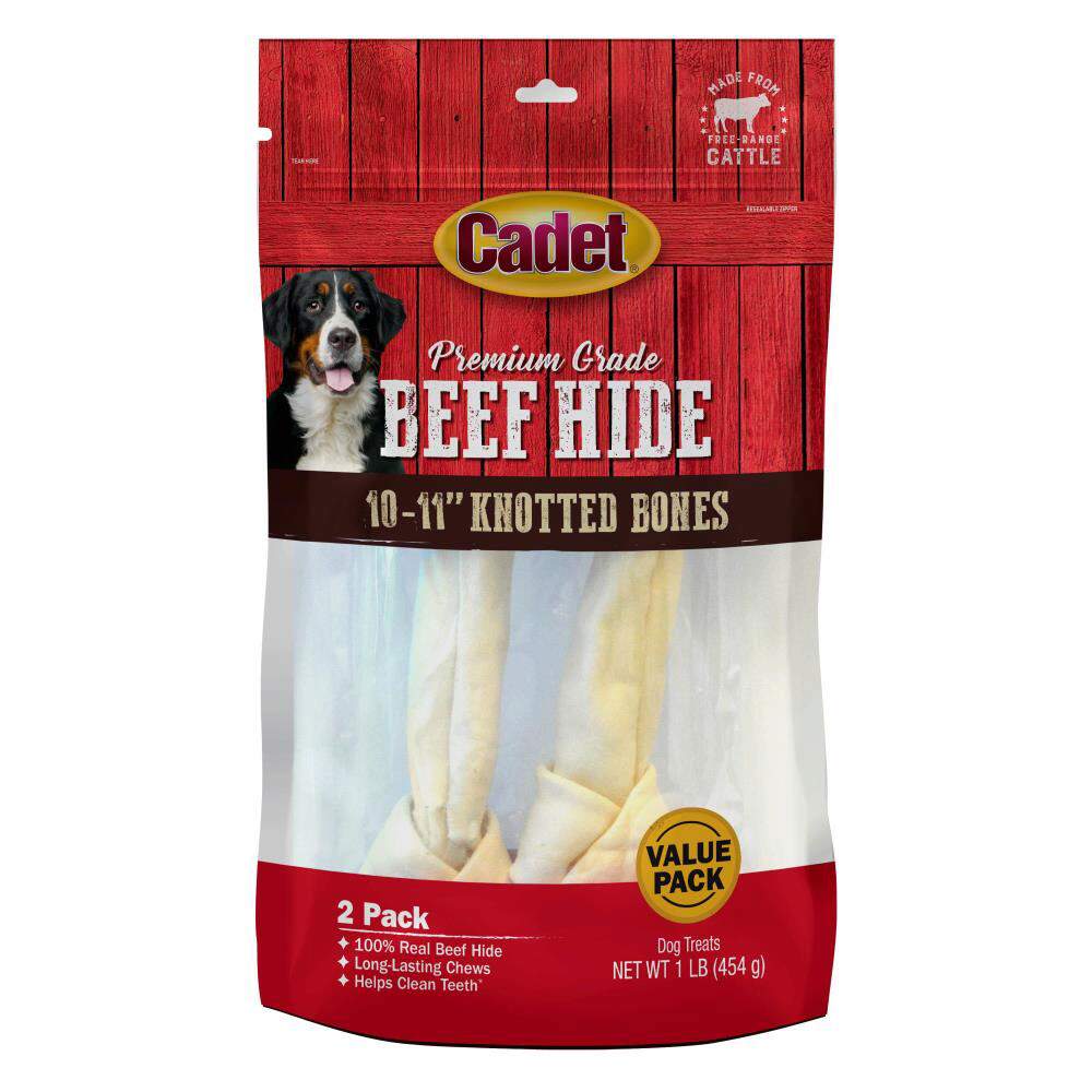 Cadet Beef Hide Knotted Bones | Cadet Pet