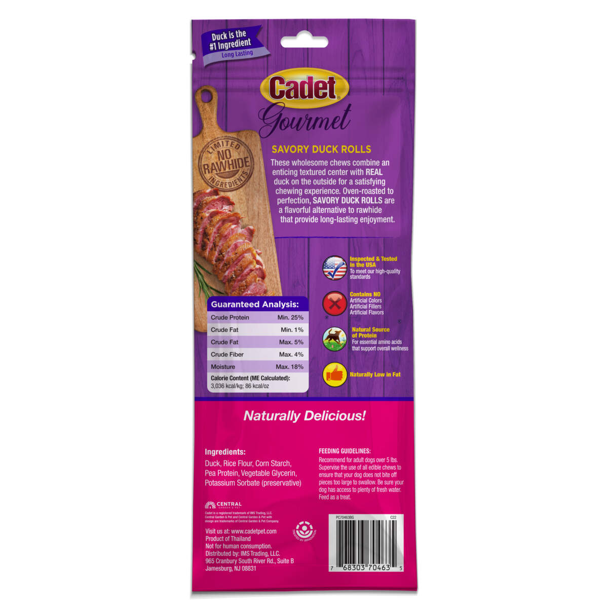 Gourmet Savory Duck Rolls | Cadet Pet