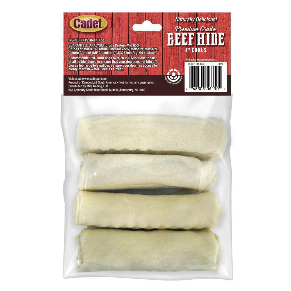 Cadet Premium Grade Beef Hide Dog Chew Curls | Cadet Pet