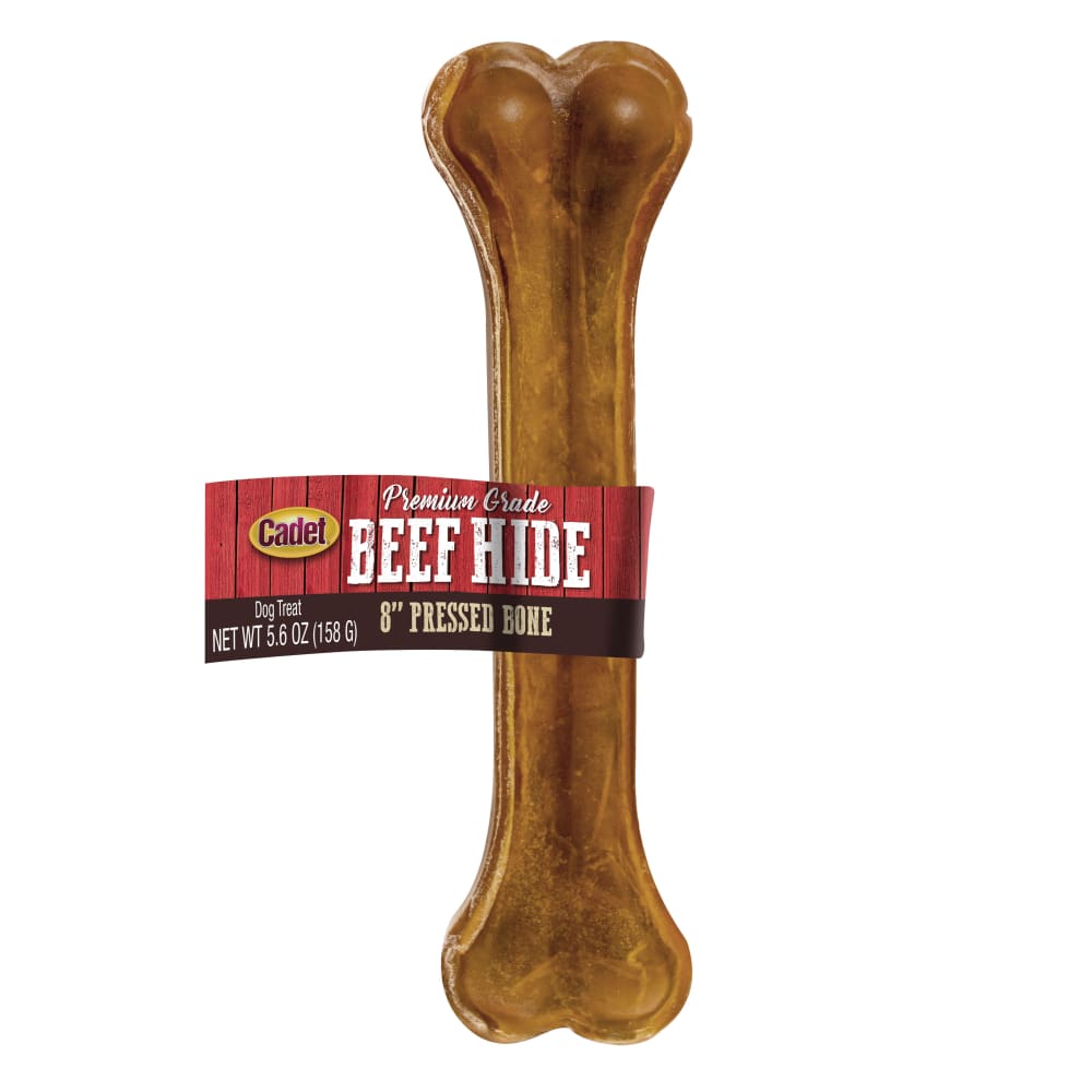 Premium Grade Pressed Beef Hide Bones | Cadet Pet