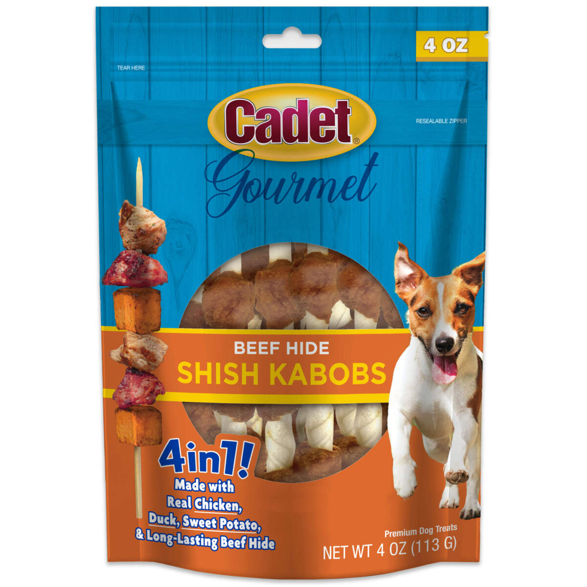 Cadet Gourmet Beef Hide Shish Kabob Dog Treats | Cadet Pet